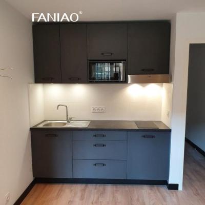 China Custom Compact Mini Kitchen Cabinet 18mm Plywood with Stainless Steel Countertop for Apartments and Hotels for sale
