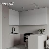China Modern Custom Wood Kitchen Cabinets for Apartment Modular Pantry 18mm Plywood for sale