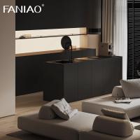 China Matte Grey Melamine Kitchen Base Cabinet with Sink Design Custom 18mm Board for sale