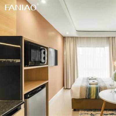 China Custom All-in-One Kitchen Cabinets 18mm Plywood with Integrated Appliances for Apartments and Hotels for sale
