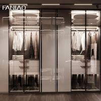 China Custom Floor to Ceiling Walk In Closet Storage Cabinet with Open Shelves and Closed Cabinets 18mm Plywood for sale