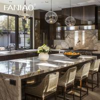 China Modern Luxury RTA Kitchen Cabinets Modular Flat Pack Lacquered 18mm Plywood Cupboard for sale