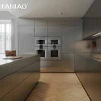China 304 Stainless Steel European Style Kitchen Cabinet - 18mm Plywood Construction with Custom Countertops for Villa & Apartment for sale