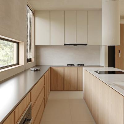 China FANIAO Contemporary Wood Veneer Matte Kitchen Cabinets 18mm Plywood Custom Sizes for sale
