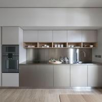 China Custom 304 Stainless Steel Smart Kitchen Cabinet with LED Lighting and Motion Sensors - 18mm Materials for sale