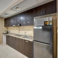 China Compact Hotel Micro Kitchen Cabinet 18mm Particle Board Small Pantry for Apartment for sale