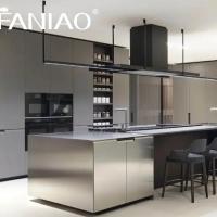 China Smart Stainless Steel Kitchen Cabinet Custom Aluminium Kitchen for Middle East 18mm Plywood for sale