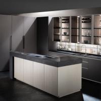 China Custom Solid Wood Kitchen Cabinets Oak Walnut Maple Cherry 18mm Plywood OEM for sale