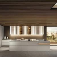 China E0 Melamine Kitchen Cabinet Set Luxury Modern Full Storage Design for Builder Projects 18mm for sale