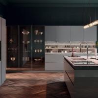 China High-end Design Melamine Kitchen Cabinet With Customization Options And Automatic Push-to-Open Doors for sale