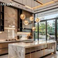 China Modern Custom Lacquer Kitchen Cabinets 18mm Plywood Durable Wall Cabinets for Hotel Villa for sale