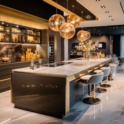 China High Gloss Paint European Frameless Modular Kitchen Cabinets with Soft Closing Drawers 18mm Plywood for sale