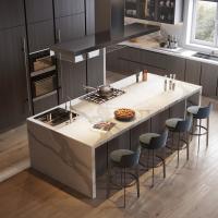 China Custom Solid Wood Cupboard Cabinetry Set Luxury Kitchen Cabinets For Villa for sale