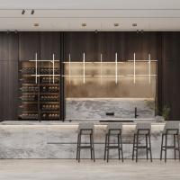 China Modern Marble Countertop Kitchen Island with Storage for Restaurant Hotel 120cm for sale