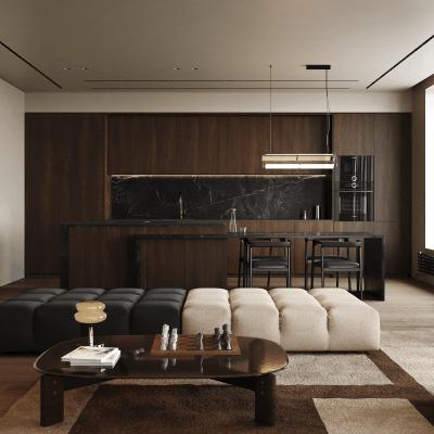 China Custom Modern Wooden Kitchen Cabinets Half Bullnose Countertop Edging 18mm Carcass Quartz Stone 15mm for sale