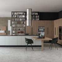China Luxury Solid Wood Kitchen Cabinet Set with 15mm Quartz Stone Countertop for Modern Kitchen for sale