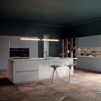 China Custom Modular Kitchen Cabinets MDF Carcass 18mm with Smart Sink Home Furniture for sale