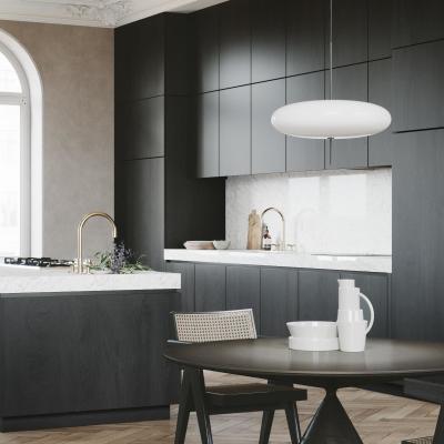 China Custom Complete Melamine Kitchen Cabinet Villa Kitchen Cabinets Cupboard Manufacturer for sale