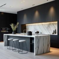 China High Gloss Acrylic Pantry Kitchen Cupboard Australia Style PVC Membrane 600-900mm for sale