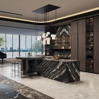 China Wholesale PVC Modern Modular Kitchen Cabinet Set Solid Wood 18mm Moisture Resistant for sale