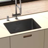 China Luxury Modern Flat Panel Melamine Kitchen Cabinets Set 18mm E1 Grade Custom Sizes for sale