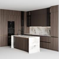 China White Painted Solid Wood Kitchen Cabinet Set for Apartment with Soft Close Hinges for sale