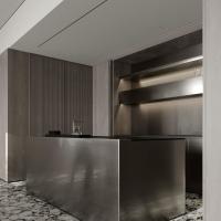 China Prima Pull Down Kitchen Cabinet Modern Aluminum 600mm Mirror Polished Brushed Finish for sale