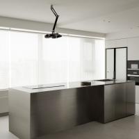 China Prima Pull Down Kitchen Cabinet Modern Aluminum 600mm Mirror Polished Brushed Finish for sale