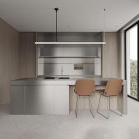 China Prima Pull Down Kitchen Cabinet Modern Aluminum 600mm Mirror Polished Brushed Finish for sale