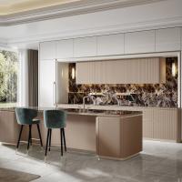 China Modern White PVC Kitchen Cabinet Set with Soft Close System for Apartment Customization for sale