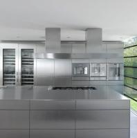 China 304 Stainless Steel Flat Pack Kitchen Cabinet Set Modular Furniture for Designer Projects for sale