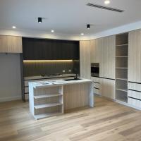 China Compact Recycled Kitchen Cabinets E0 Grade Antifungal Custom Whole House Design Apartment for sale