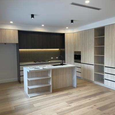 China Compact Recycled Kitchen Cabinets E0 Grade Antifungal Custom Whole House Design Apartment for sale