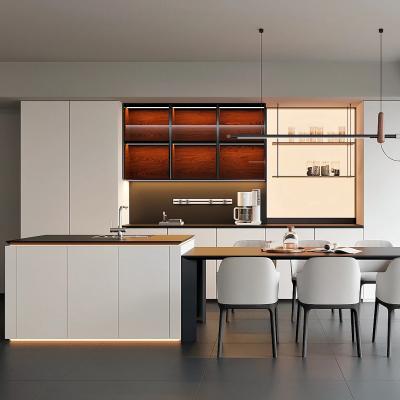 China Luxury Modern Plywood MDF Kitchen Cabinet with Drawer Sink for Dining Room 1200mm for sale