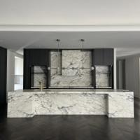 China Whole House Design Antifungal MDF Particle Board Plywood Kitchen Island Cabinet with Hinge Accessories and Dining Sink for sale