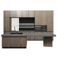 China Factory Direct High Gloss Melamine Kitchen Cabinets 16mm MDF Modern Lacquer Cupboard for sale