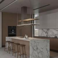 China Australian Modular Melamine Kitchen Cabinets 18mm Moisture Resistant Particle Board for Villa for sale
