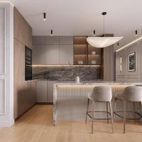 China Modern Design Kitchen Cabinet Customize Melamine Kitchen Pantry Cabinets Contractor Kitchen Cabinets for sale