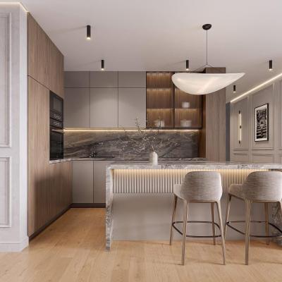 China Modern Design Kitchen Cabinet Customize Melamine Kitchen Pantry Cabinets Contractor Kitchen Cabinets for sale