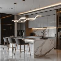 China Modern MDF Plywood Kitchen Cabinets Modular Design 18mm Door Panel 550mm Depth for sale