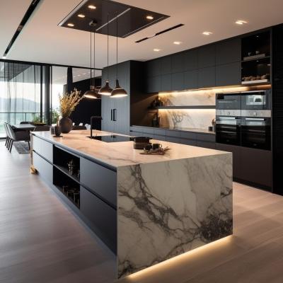 China Modern White Lacquer Kitchen Hanging Cabinets Custom Built-in Wall Units Set Furniture for sale