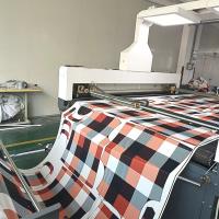 China Panorama Digital Printed Sportswear Embroidery LASER Cutting Machine New Core Bearings AI for Badge Lace Curtain Swimsuit Fabric for sale