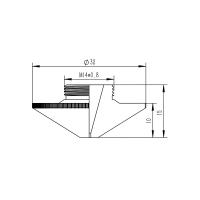 China LRTN01/02 Professional Design High Performance M14 D32 Exquisite Structure Laser Cutting Nozzle for Raytools for sale