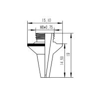 China LCKNN01/02 Professional Factory 0.8-4.0mm 19mm 15.1mm Nozzle M8 H19 D15 Single Double Layer Laser Tube Cutting Nozzle New for sale