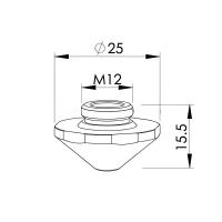 China EAA 1324858 1324860 CO2 Copper Laser Cutting Nozzle 0.8-2.7mm New for for sale