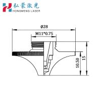 China LHAN02 High-Speed Double Layer Laser Nozzle for HHB D28 H15 M11mm Fast Cutting Nozzle for High Power Laser Cutting Machine New for sale