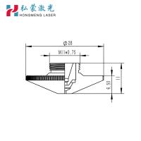 China LPTN04 D28 M11 H11 Double Layer Copper Chrome Fiber Laser Cutting Nozzle New Condition for Precitec WSX Han's Laser Head for sale