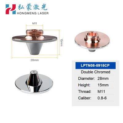China D28 Series M11 H15 H11 Copper Chrome Plated Fiber Laser Cutting Nozzle New Compatible for Raytools Precitec WSX Han's Laser Head for sale