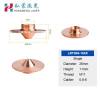 China D28 Series M11 H15 H11 Copper Chrome Plated Fiber Laser Cutting Nozzle New Compatible for Raytools Precitec WSX Han's Laser Head for sale