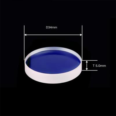 China D34 T5.0mm New Laser Optical Protective Lens Window Fused Silica for Industrial for  Fiber Laser Cutting Machine for sale